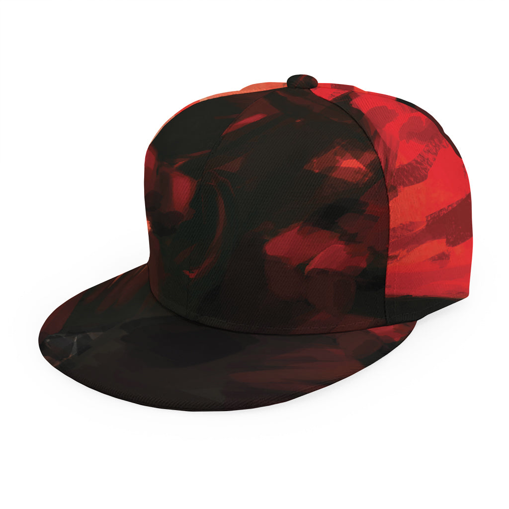 Red Sunset Samurai Print Snapback Cap – GearFrost