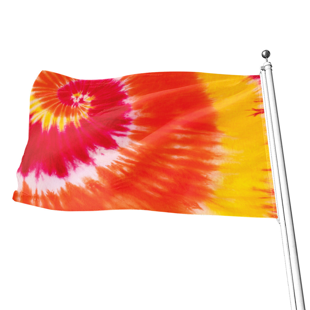 Red Yellow And Orange Tie Dye Print Flag – GearFrost