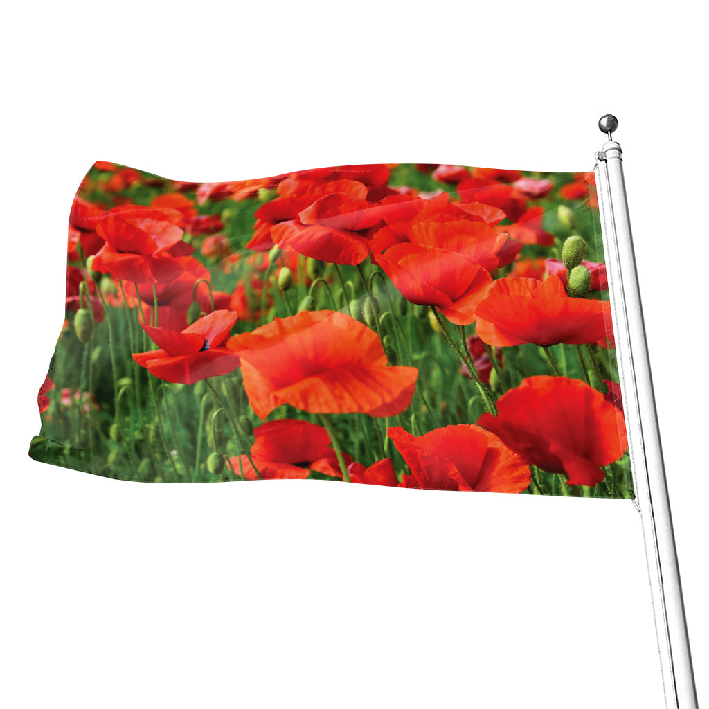 Remembrance Day Poppy Print Flag – GearFrost