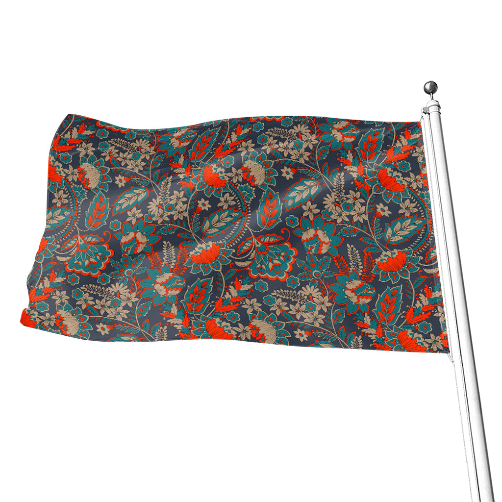 Retro Vintage Bohemian Floral Print Flag – GearFrost