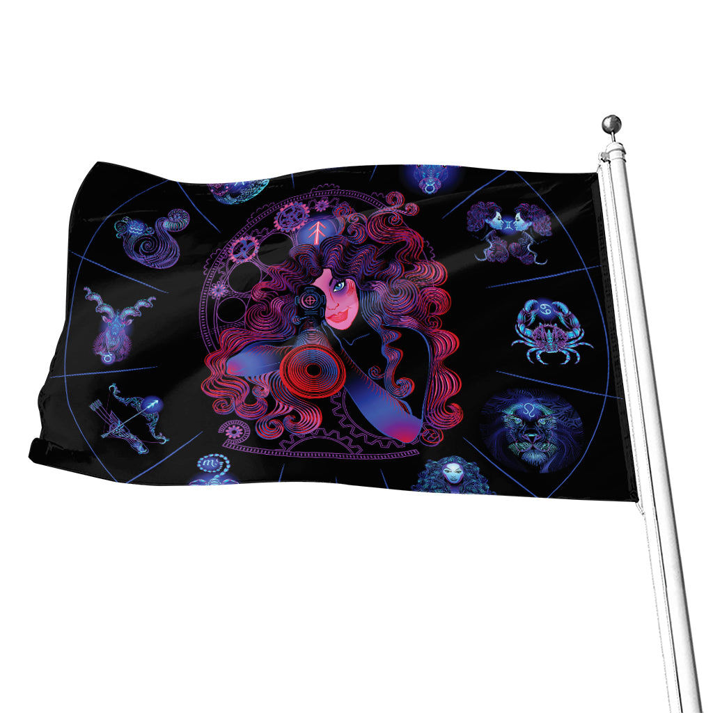 Sagittarius And Astrological Signs Print Flag – GearFrost