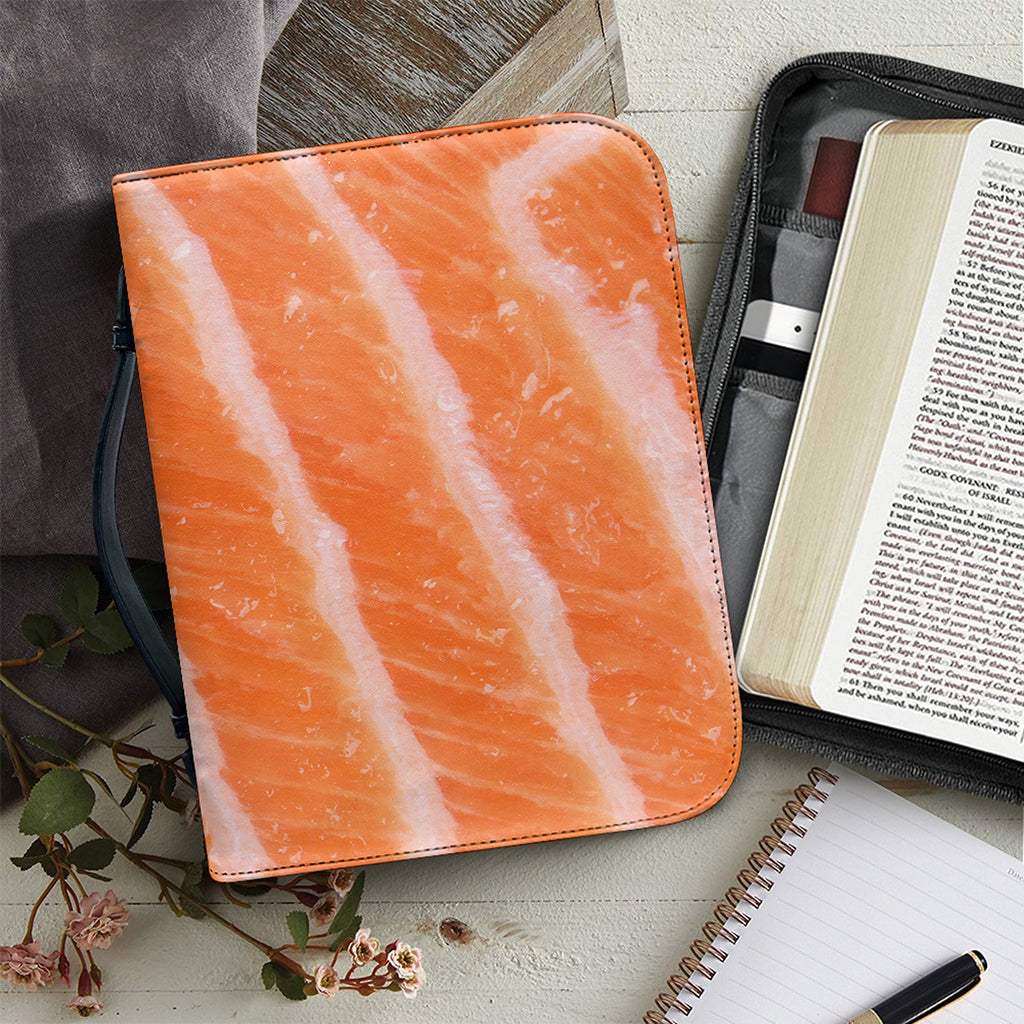 Salmon Fillet Print Leather Bible Cover – GearFrost