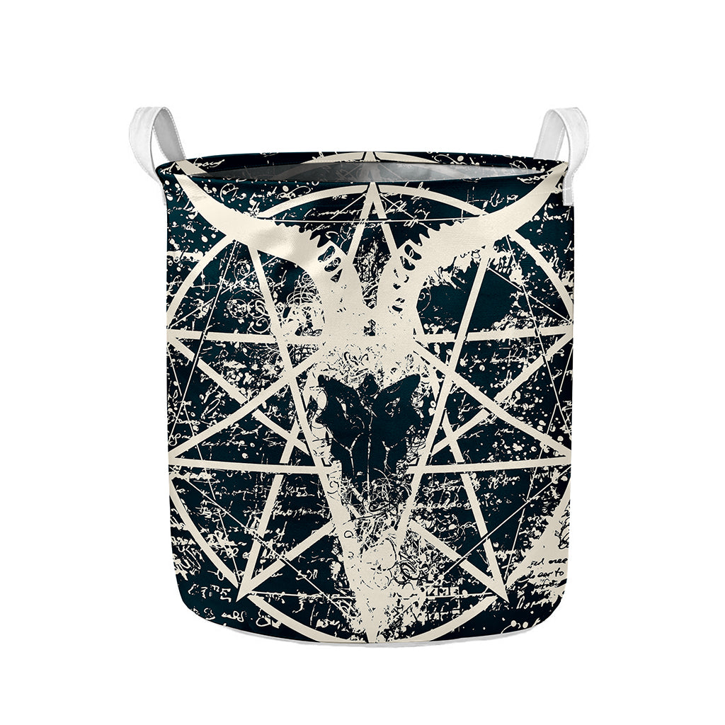 Satan Goat Skull Symbol Print Collapsible Laundry Basket – GearFrost