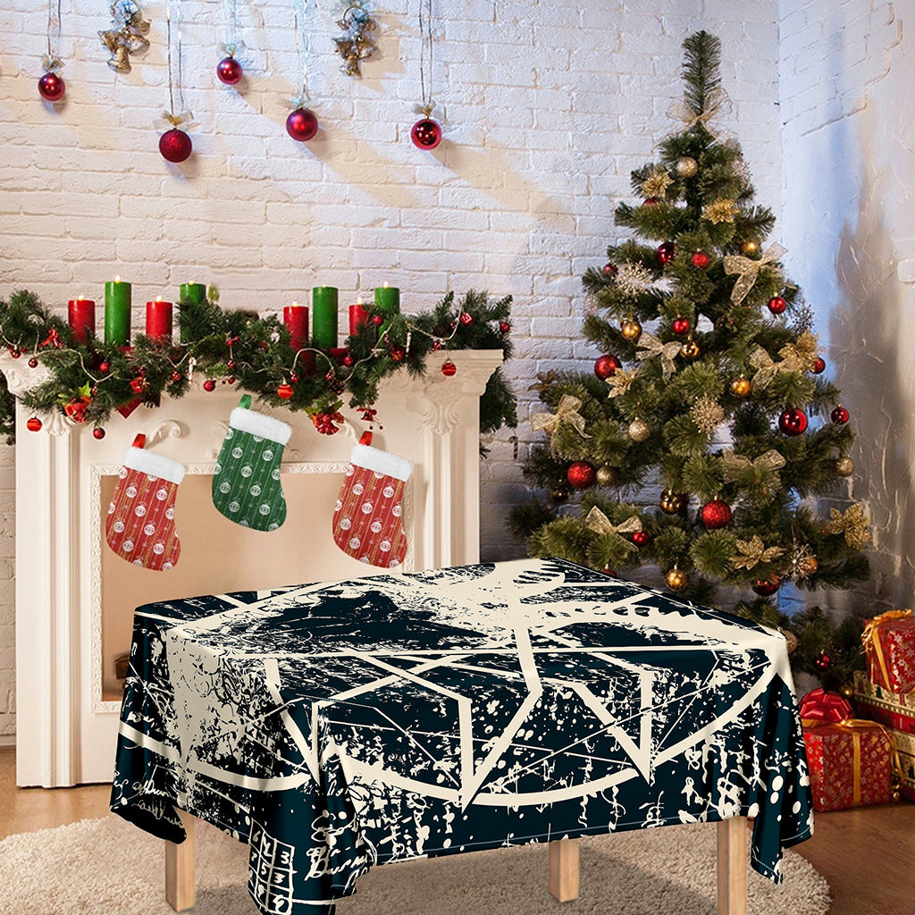 Satan Goat Skull Symbol Print Tablecloth – GearFrost
