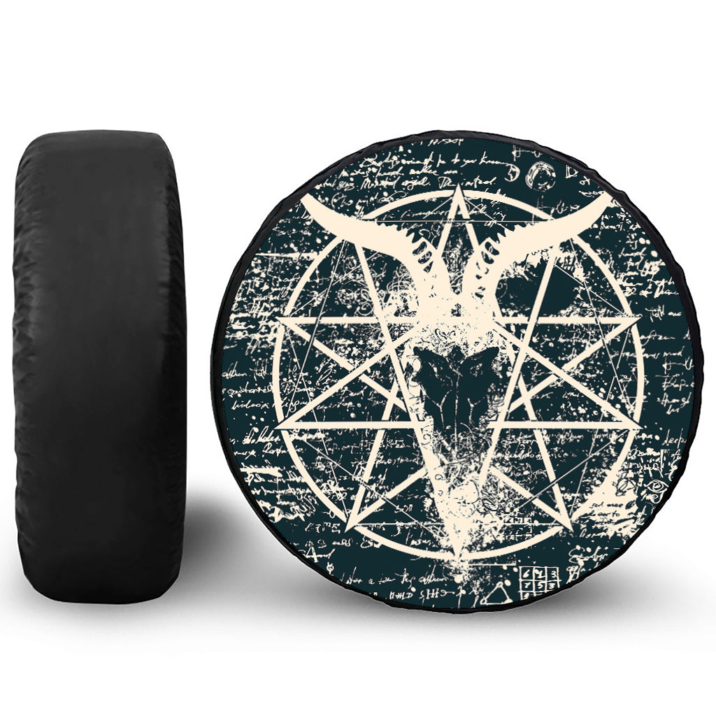 Satan Goat Skull Symbol Print Tire Cover – GearFrost