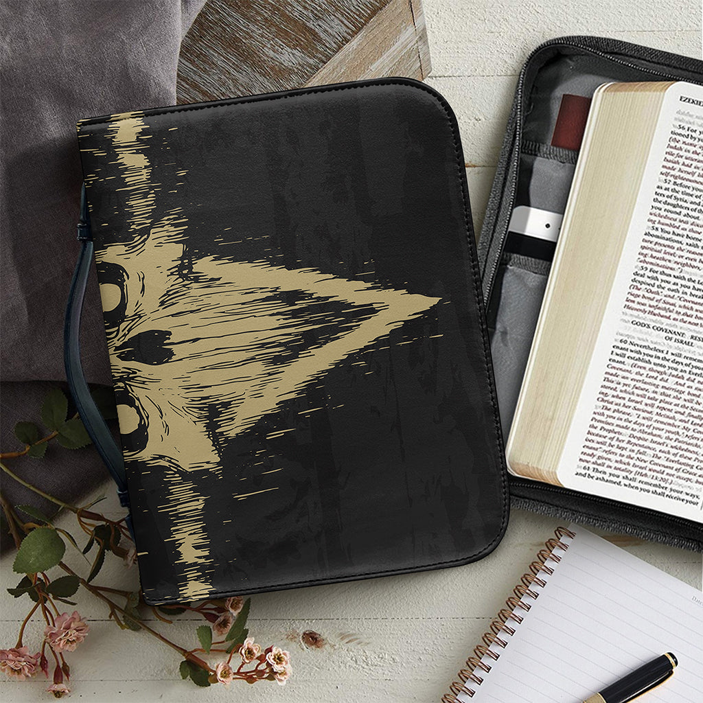 Satanic Pentagram Skull Print Leather Bible Cover – GearFrost