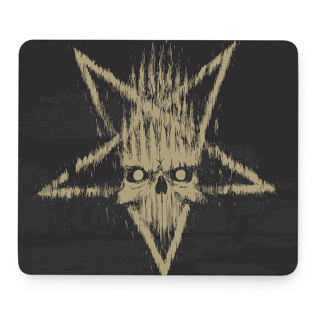 Satanic Pentagram Skull Print Mouse Pad – GearFrost