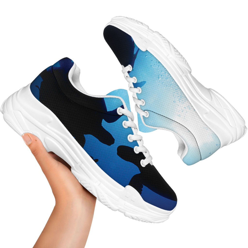 Sea Turtle Family Underwater Print White Chunky Shoes – GearFrost
