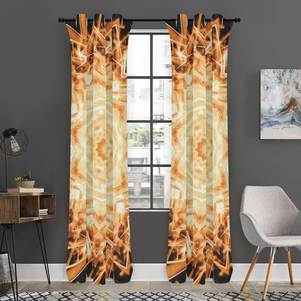 Shining Kaleidoscope Print Grommet Curtain Panels – GearFrost