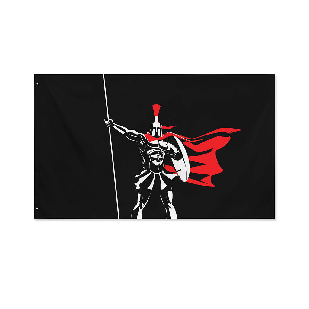 Spartan Warrior Print Polyester Flag – GearFrost