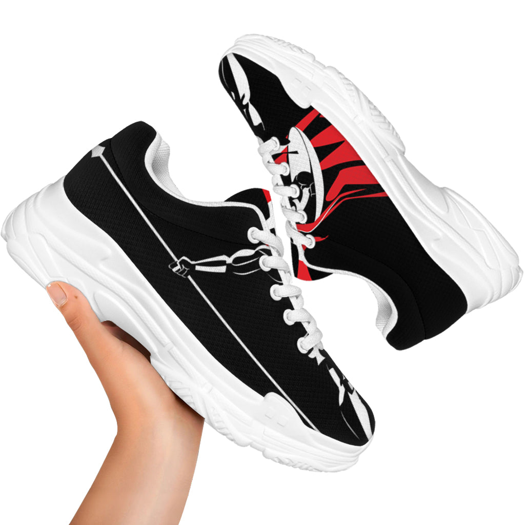 Spartan Warrior Print White Chunky Shoes – GearFrost