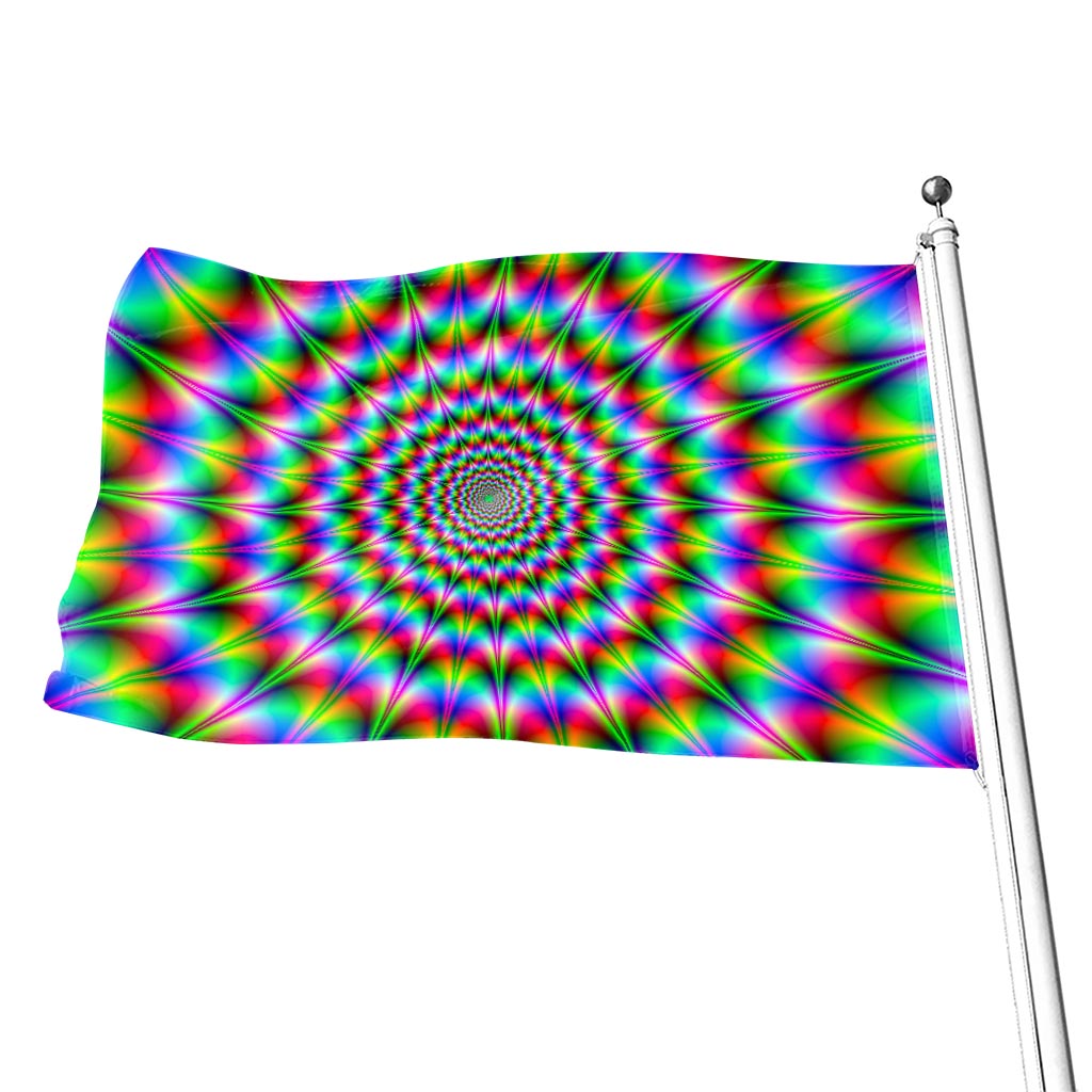 Spiky Psychedelic Optical Illusion Flag – GearFrost