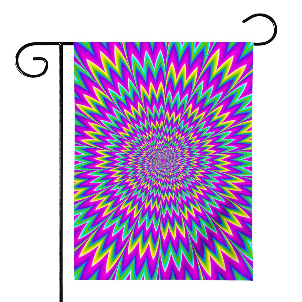 Spiky Spiral Moving Optical Illusion House Flag – GearFrost