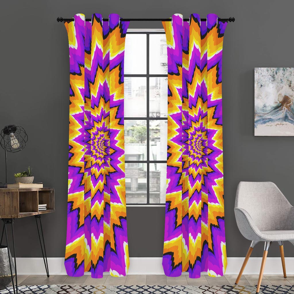 Spiral Expansion Moving Optical Illusion Grommet Curtain Panels – GearFrost