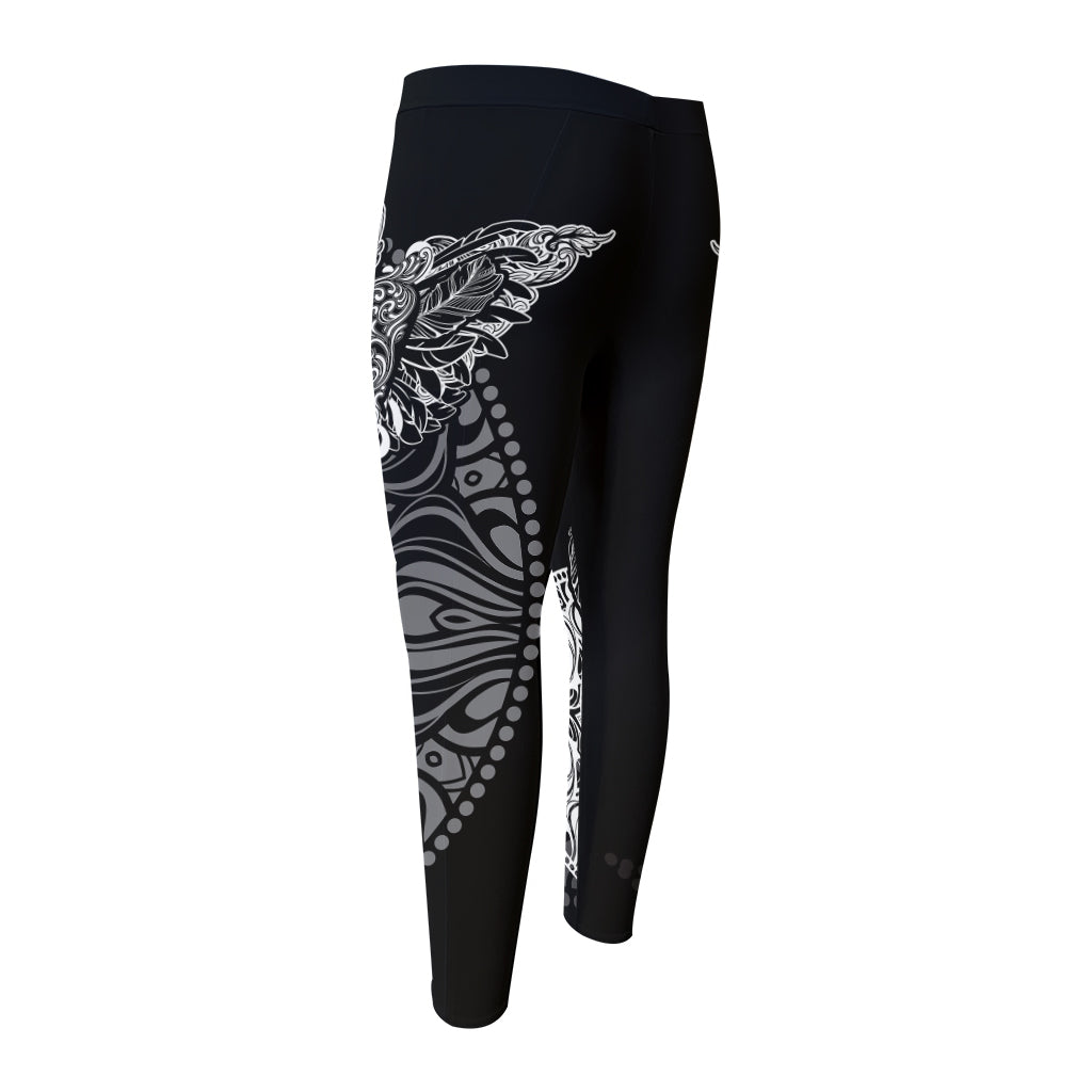 Spiritual Owl With Sun And Moon Print Men's Compression Pants – GearFrost