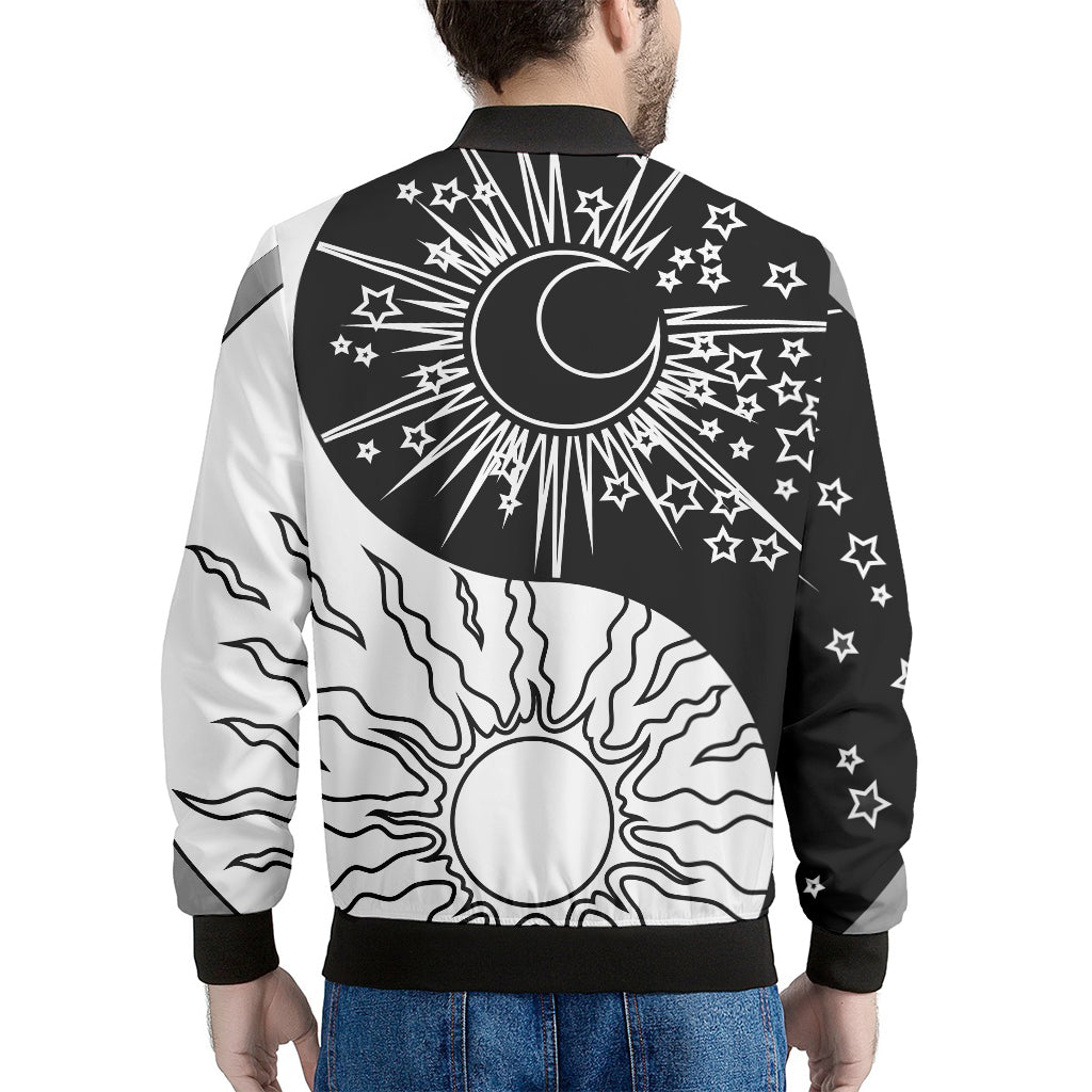 Sun And Moon Yin Yang Print Men's Bomber Jacket – GearFrost