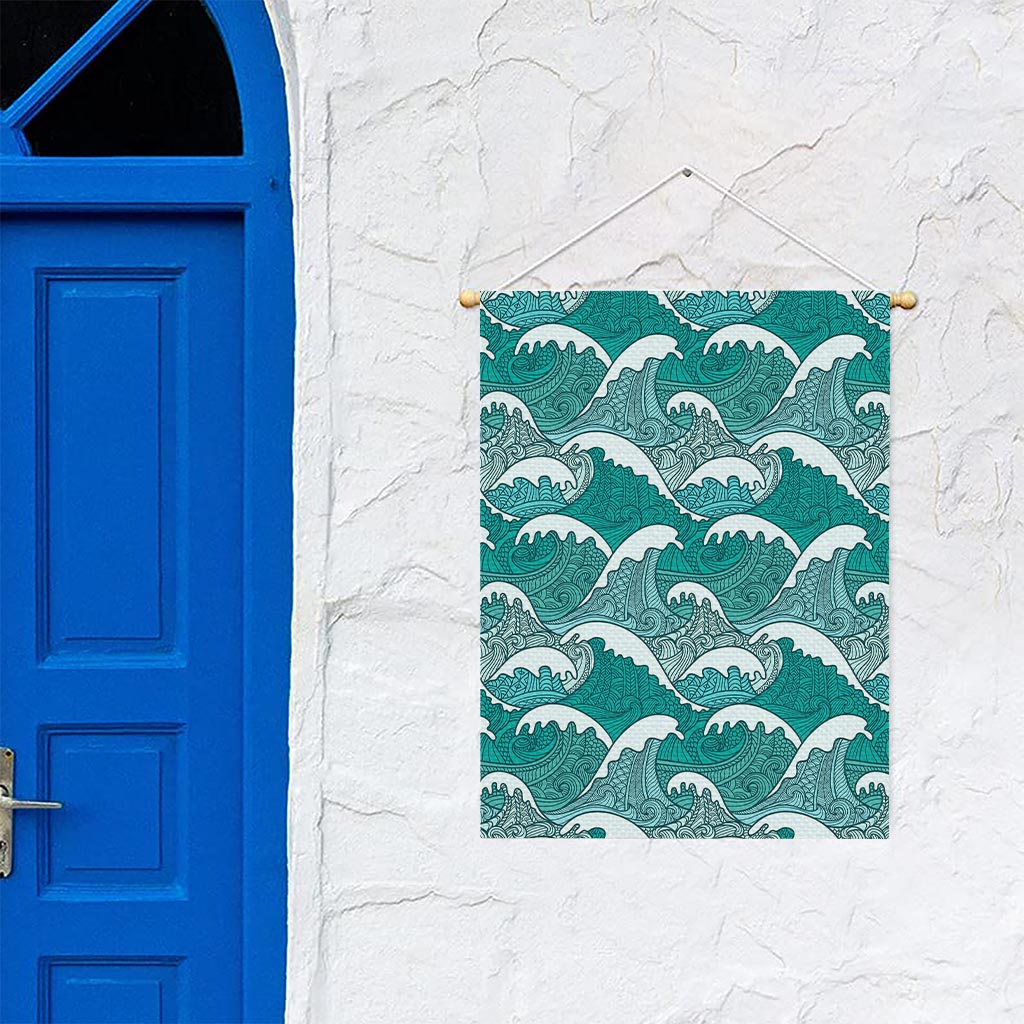 Surfing Wave Pattern Print Garden Flag – GearFrost