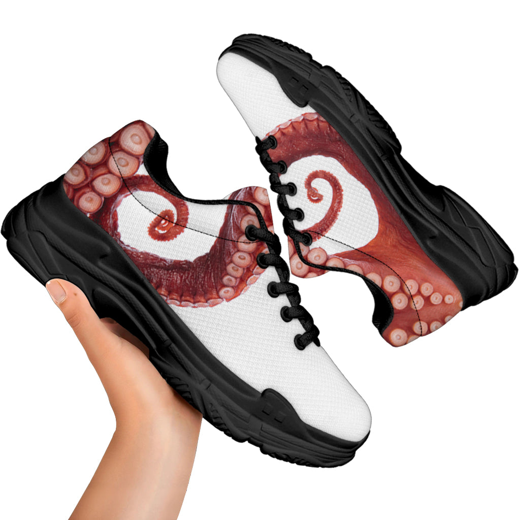 Tentacles Of Octopus Print Black Chunky Shoes – GearFrost