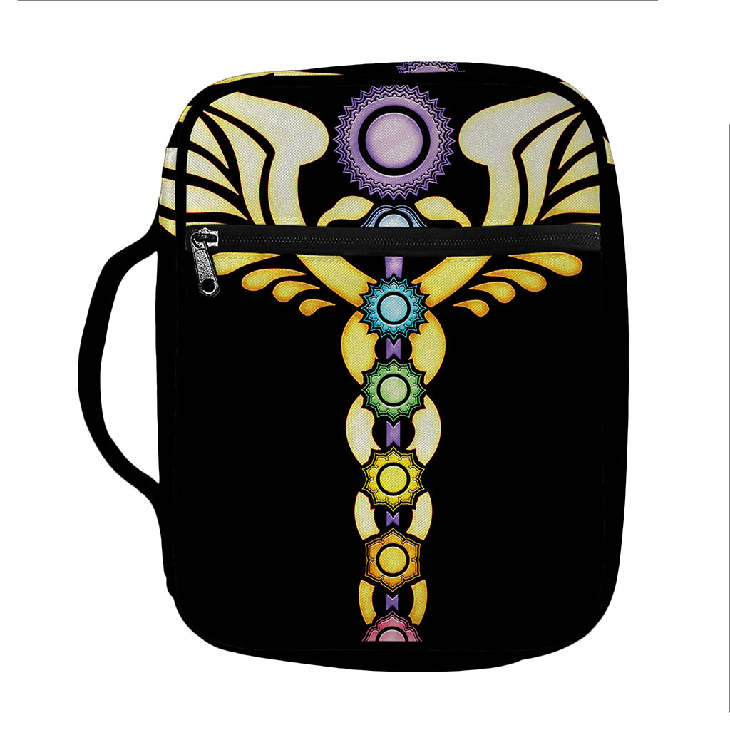 The Seven Chakras Caduceus Print Front Pocket Bible Bag – GearFrost