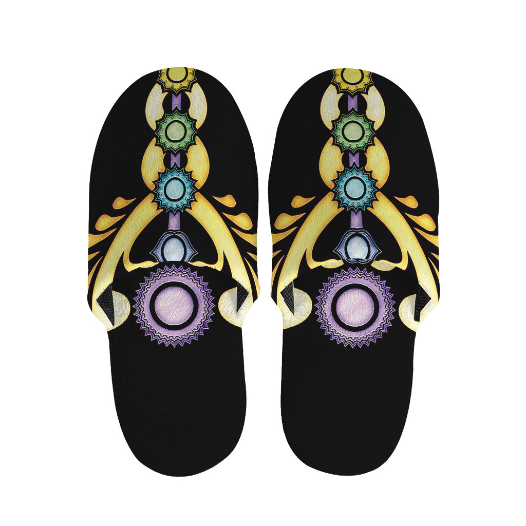 The Seven Chakras Caduceus Print Slippers – GearFrost