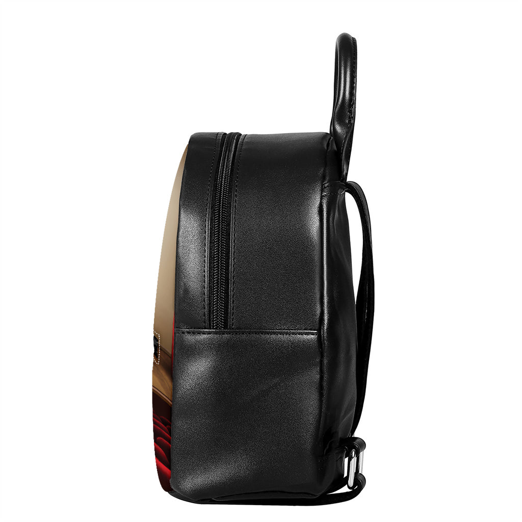 Theater Stage Print Leather Backpack – GearFrost