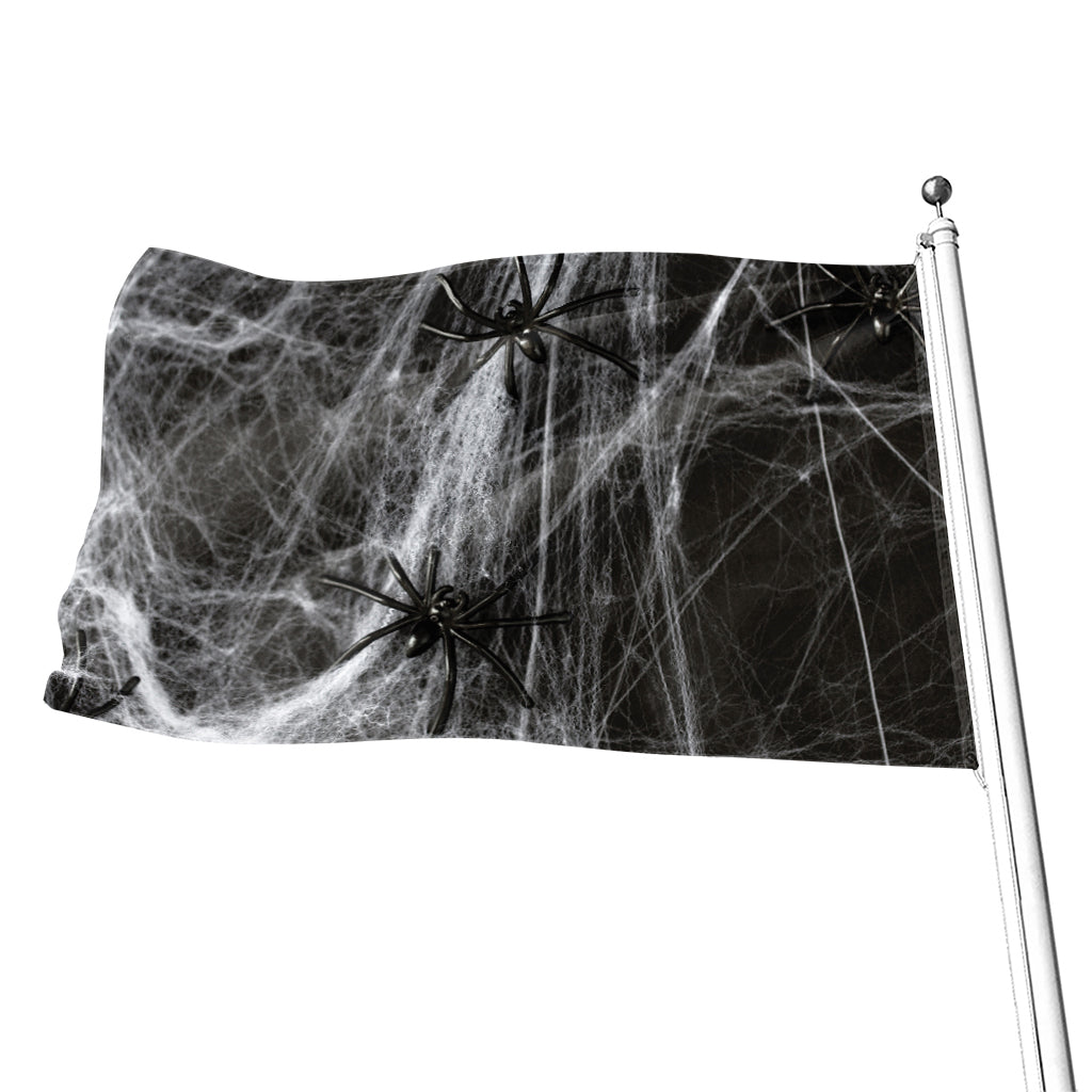 Toy Spiders And Cobweb Print Flag – GearFrost