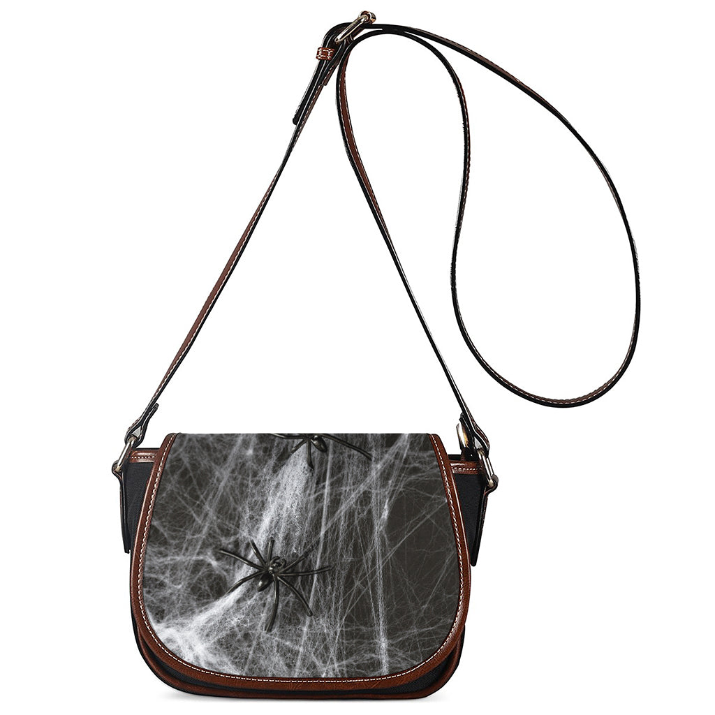 Toy Spiders And Cobweb Print Saddle Bag – GearFrost