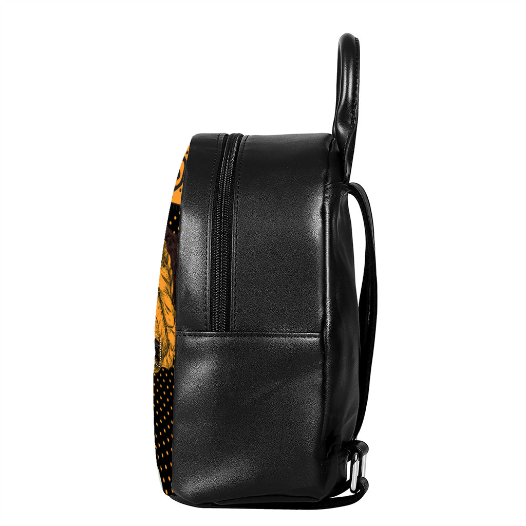 Tribal African Girl Print Leather Backpack – GearFrost
