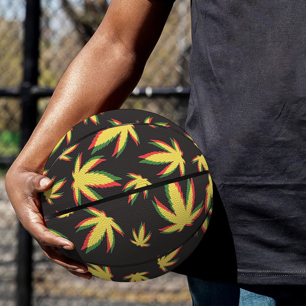 Trippy Weed Leaf Pattern Print Basketball – GearFrost