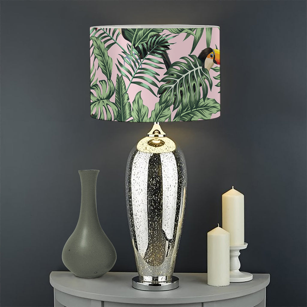 Tropical Palm Leaf And Toucan Print Drum Lamp Shade – GearFrost
