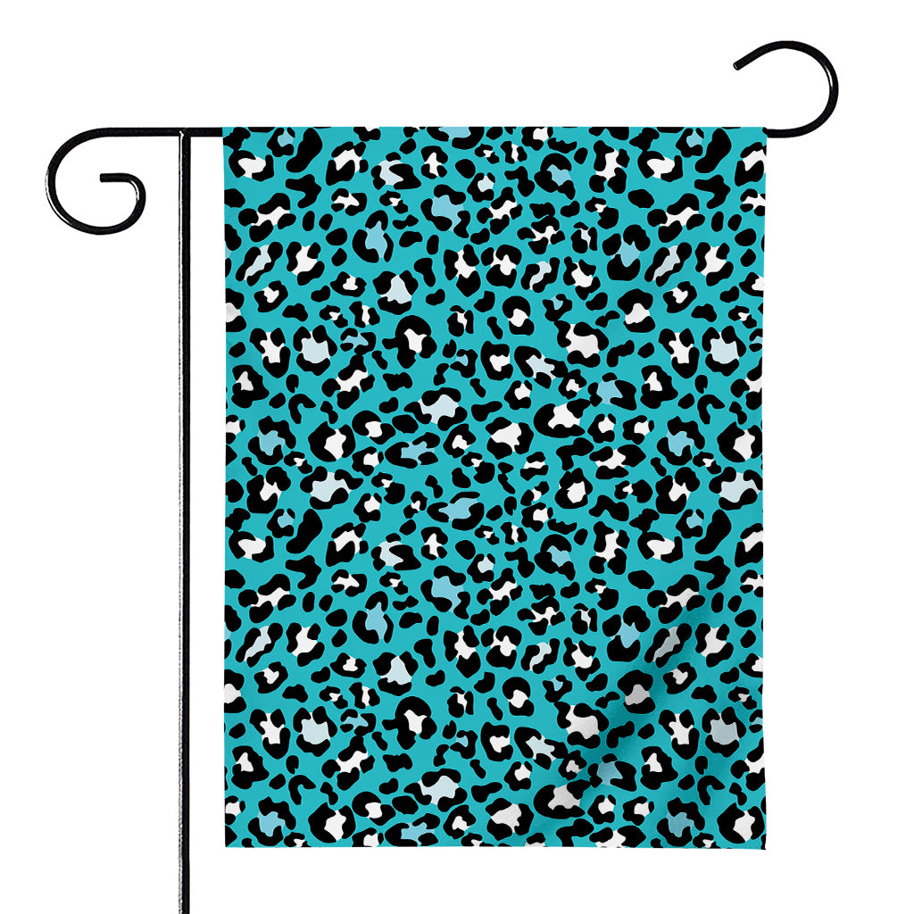 Turquoise Leopard Print House Flag – GearFrost