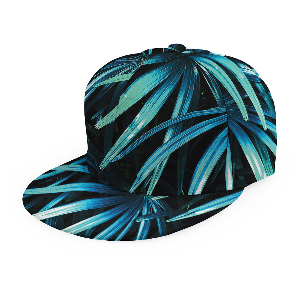 Turquoise Tropical Leaves Print Snapback Cap – GearFrost