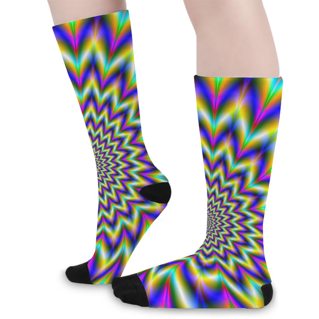 Twinkle Psychedelic Optical Illusion Long Socks – GearFrost