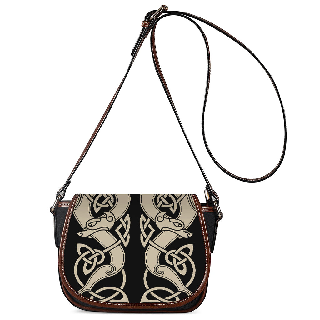 Viking Wolves Symbol Print Saddle Bag – GearFrost