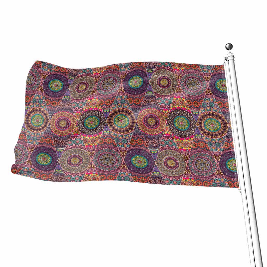 Vintage Bohemian Floral Mandala Print Flag – GearFrost