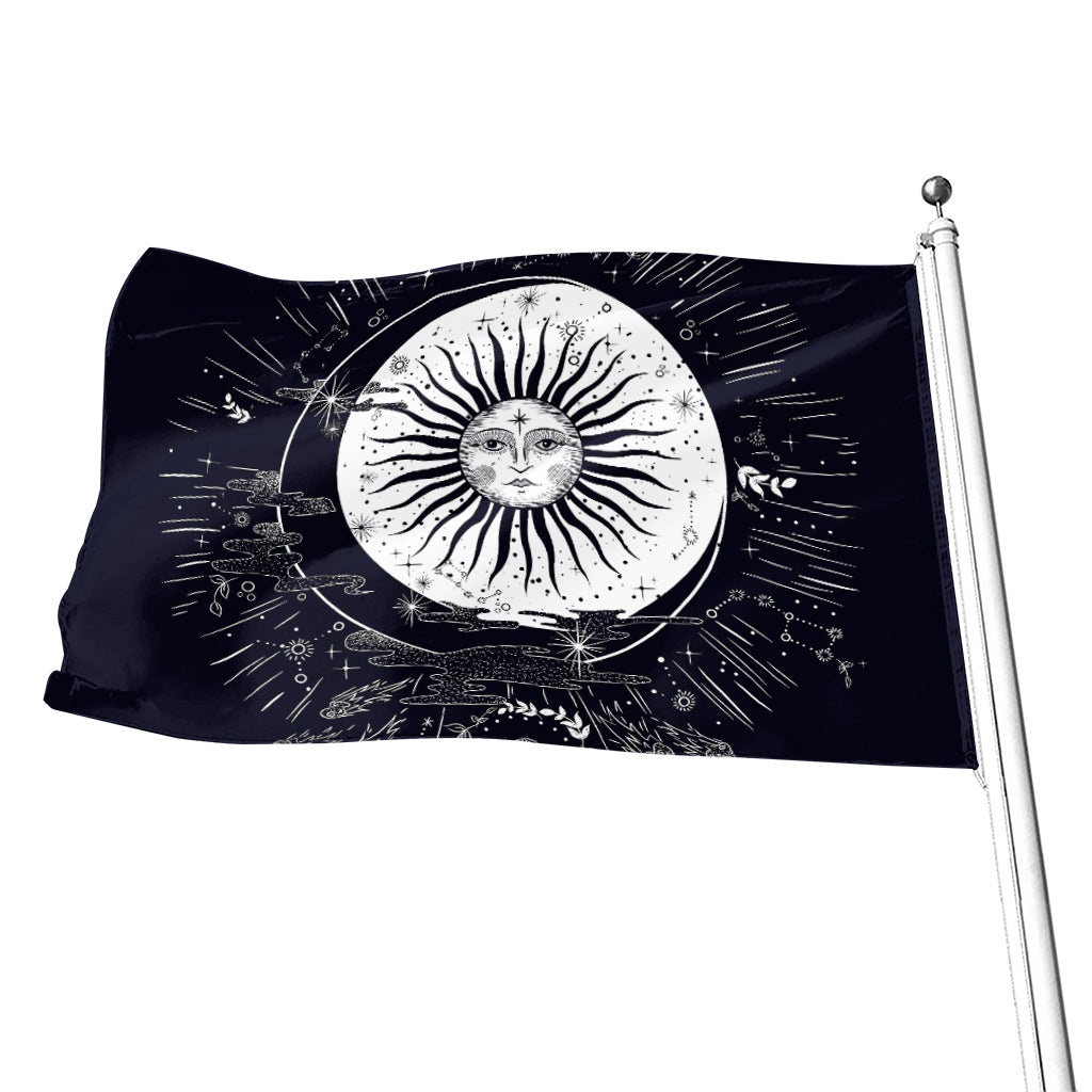 Vintage Celestial Sun Print Flag – GearFrost