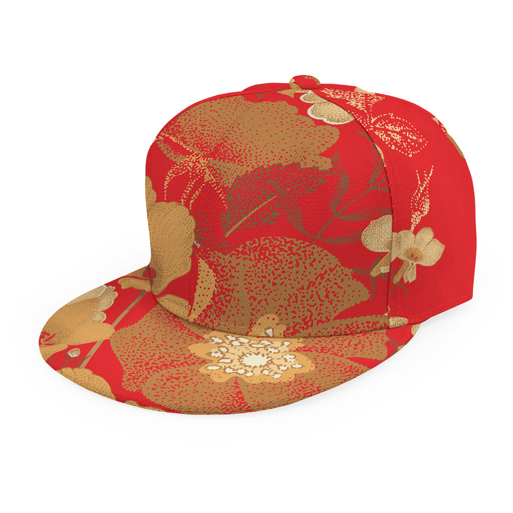 Vintage Chinese Flower Print Snapback Cap – GearFrost