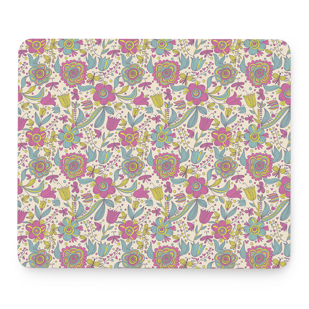Vintage Girly Floral Print Mouse Pad – GearFrost