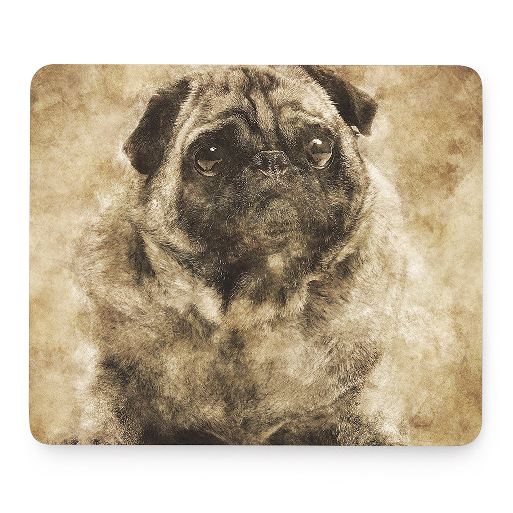 Vintage Pug Portrait Print Mouse Pad – GearFrost