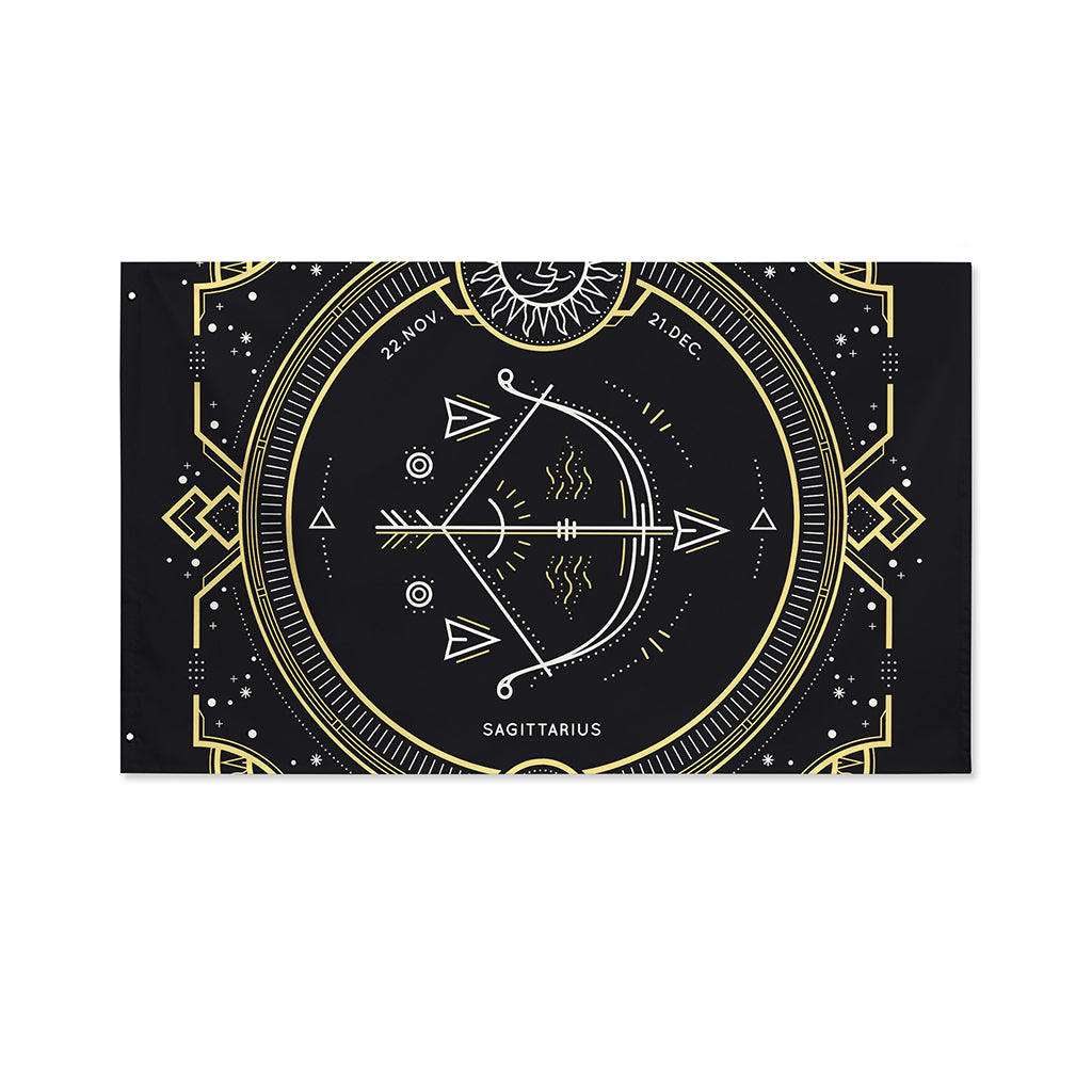 Vintage Sagittarius Zodiac Sign Print Polyester Flag – GearFrost