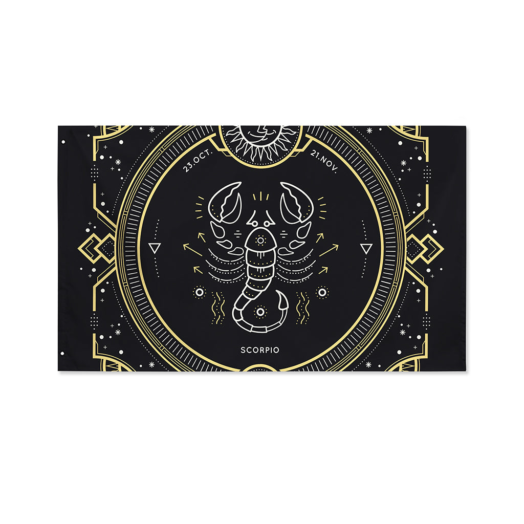 Vintage Scorpio Zodiac Sign Print Polyester Flag – GearFrost