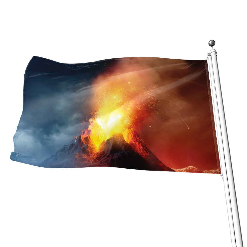Volcano Eruption Print Flag – GearFrost