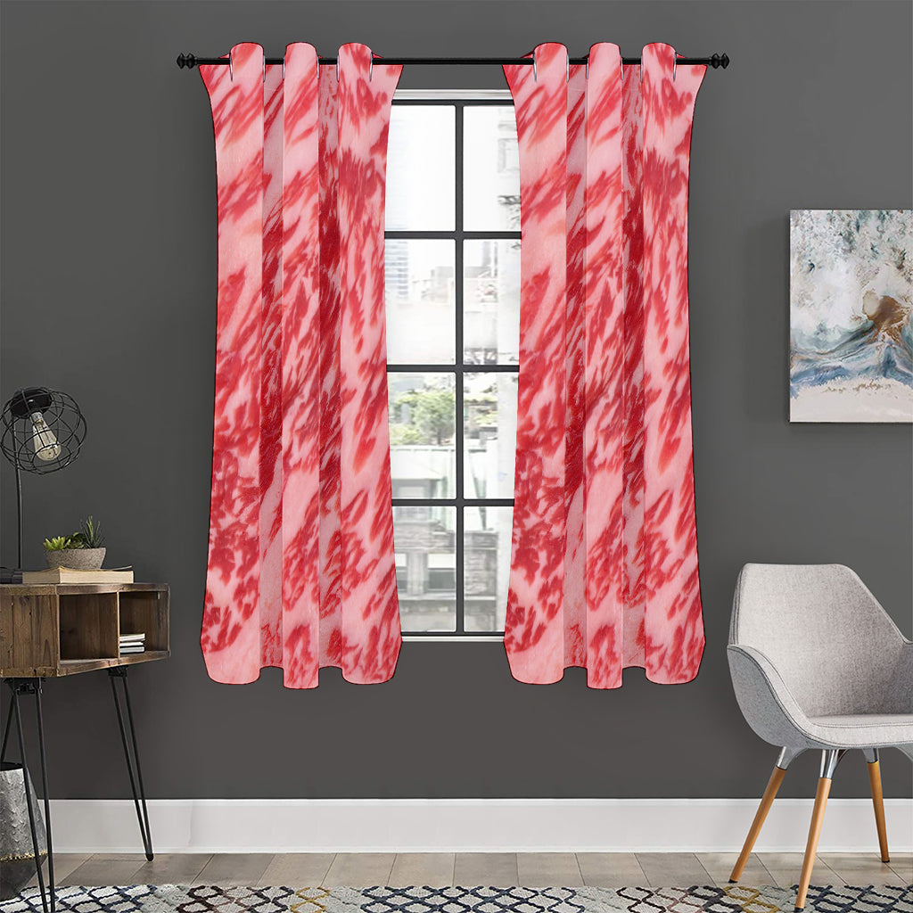 Wagyu Beef Meat Print Grommet Curtain Panels – GearFrost