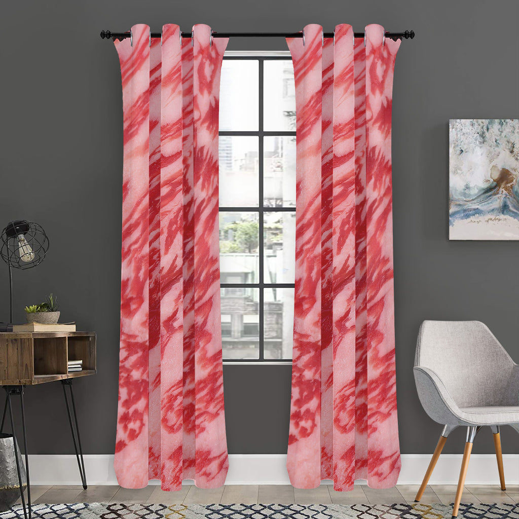 Wagyu Beef Meat Print Grommet Curtain Panels – GearFrost