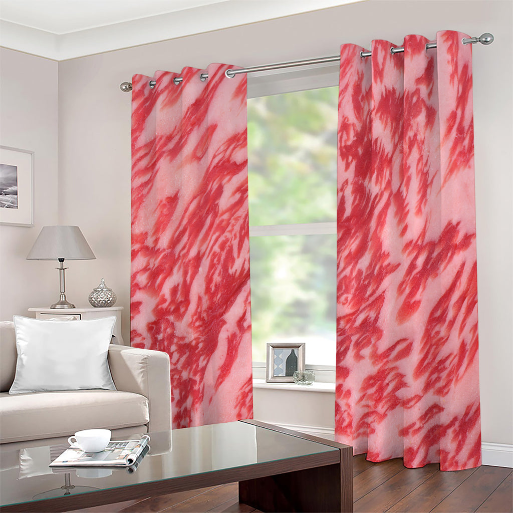 Wagyu Beef Meat Print Extra Wide Grommet Curtains – GearFrost
