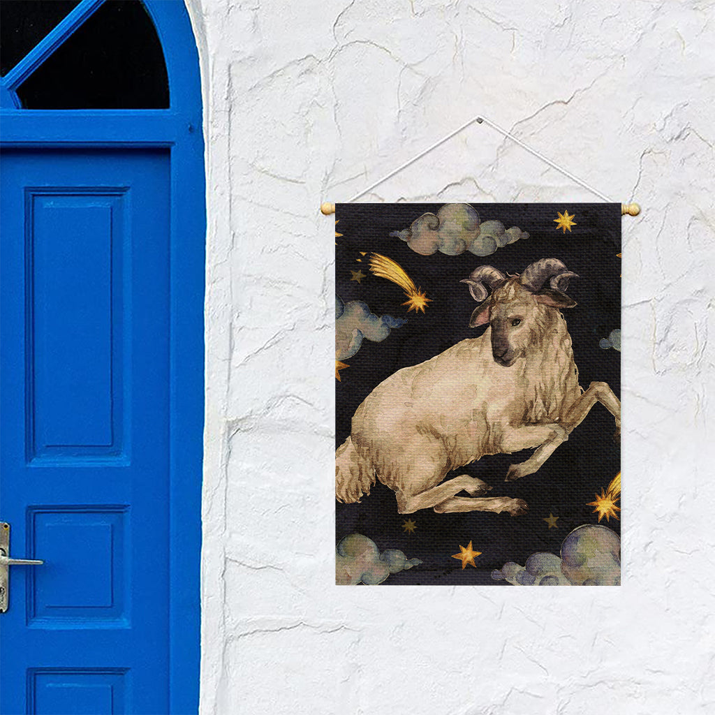 Watercolor Aries Zodiac Sign Print Garden Flag – GearFrost