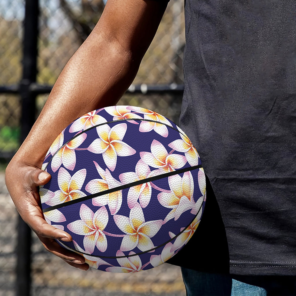 Watercolor Frangipani Flower Print Basketball – GearFrost