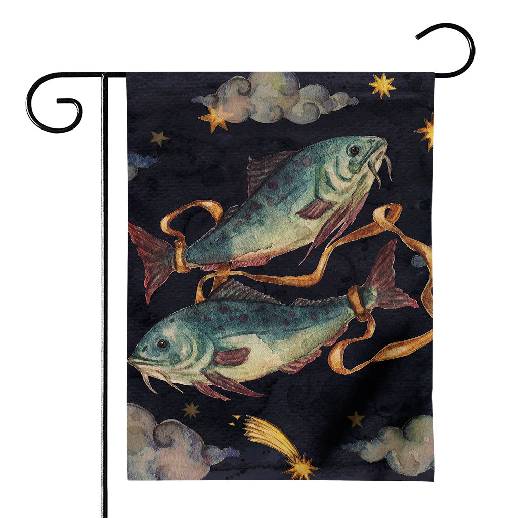 Watercolor Pisces Zodiac Sign Print House Flag – GearFrost