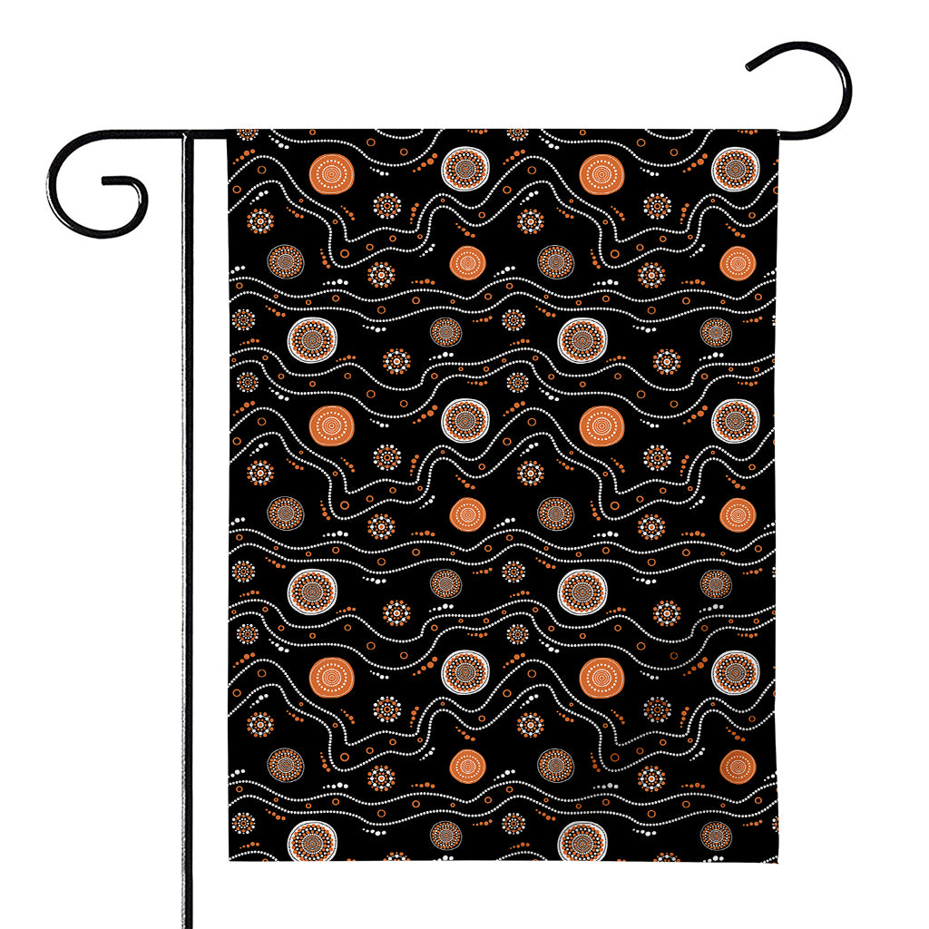 White And Orange Aboriginal Art Print House Flag – GearFrost