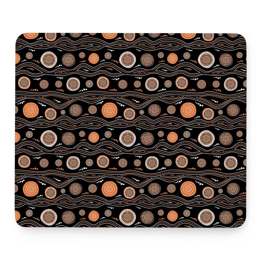 White And Orange Aboriginal Dot Print Mouse Pad – GearFrost